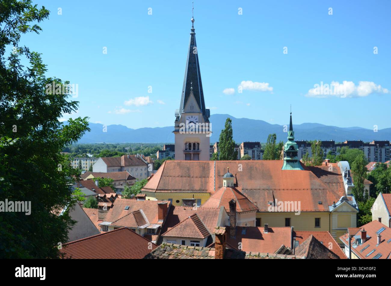 Tiled roof chimneys church hi-res stock photography and images - Alamy