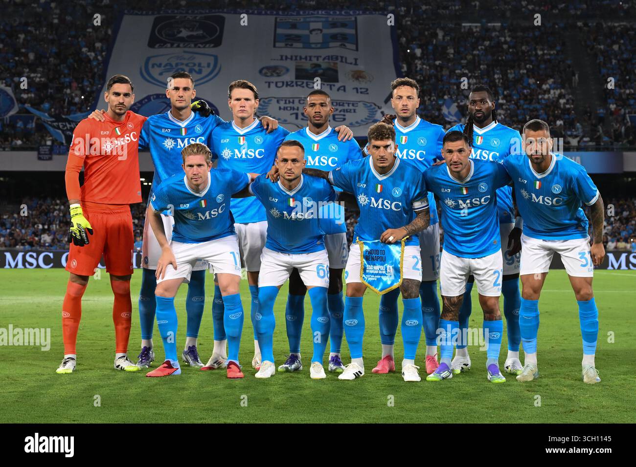 S.S.C. Napoli players pose for a team photo during the 2nd day of the ...