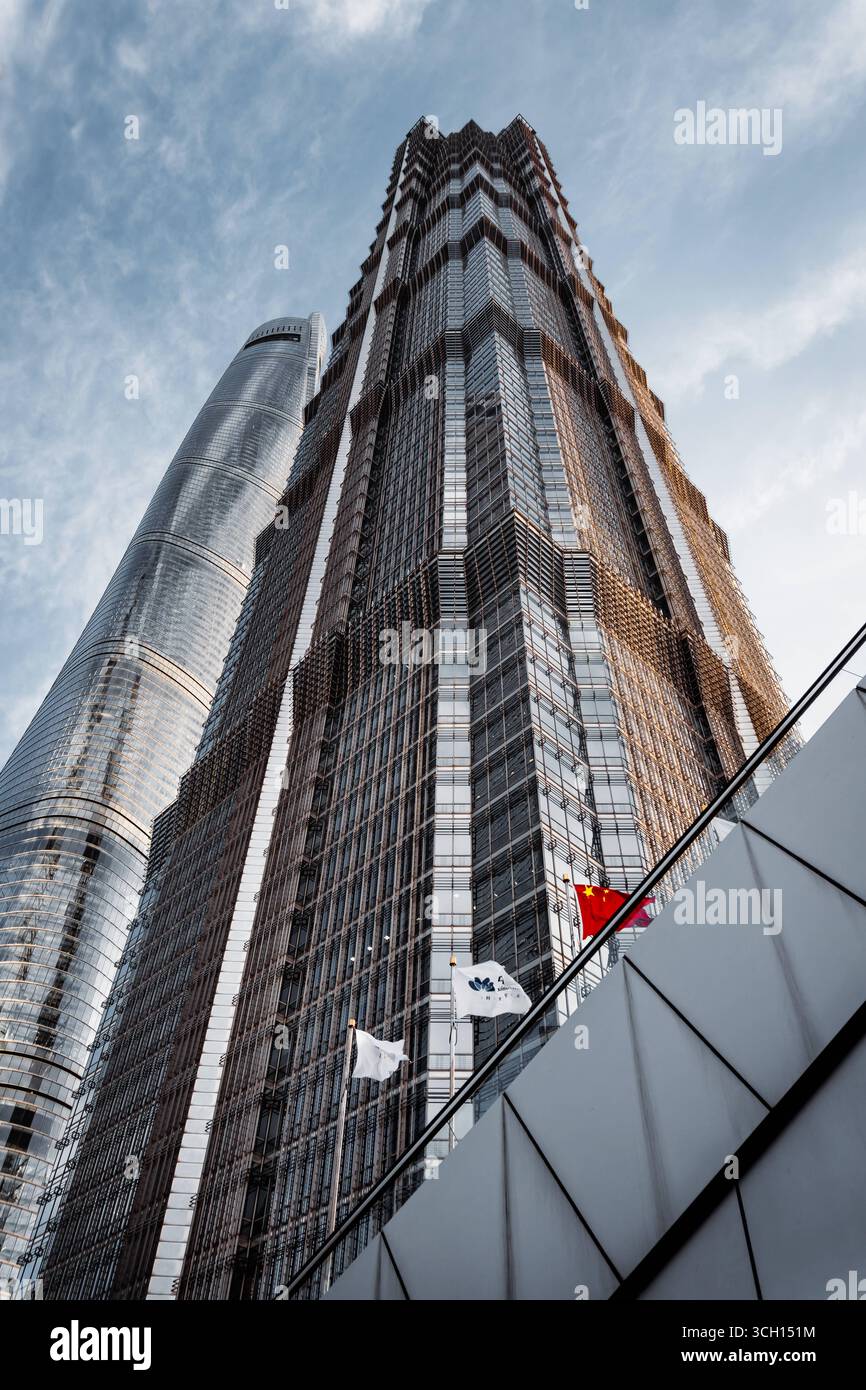 Travel Asia, mega cities China Jin Mao Tower and the Shanghai Tower in ...