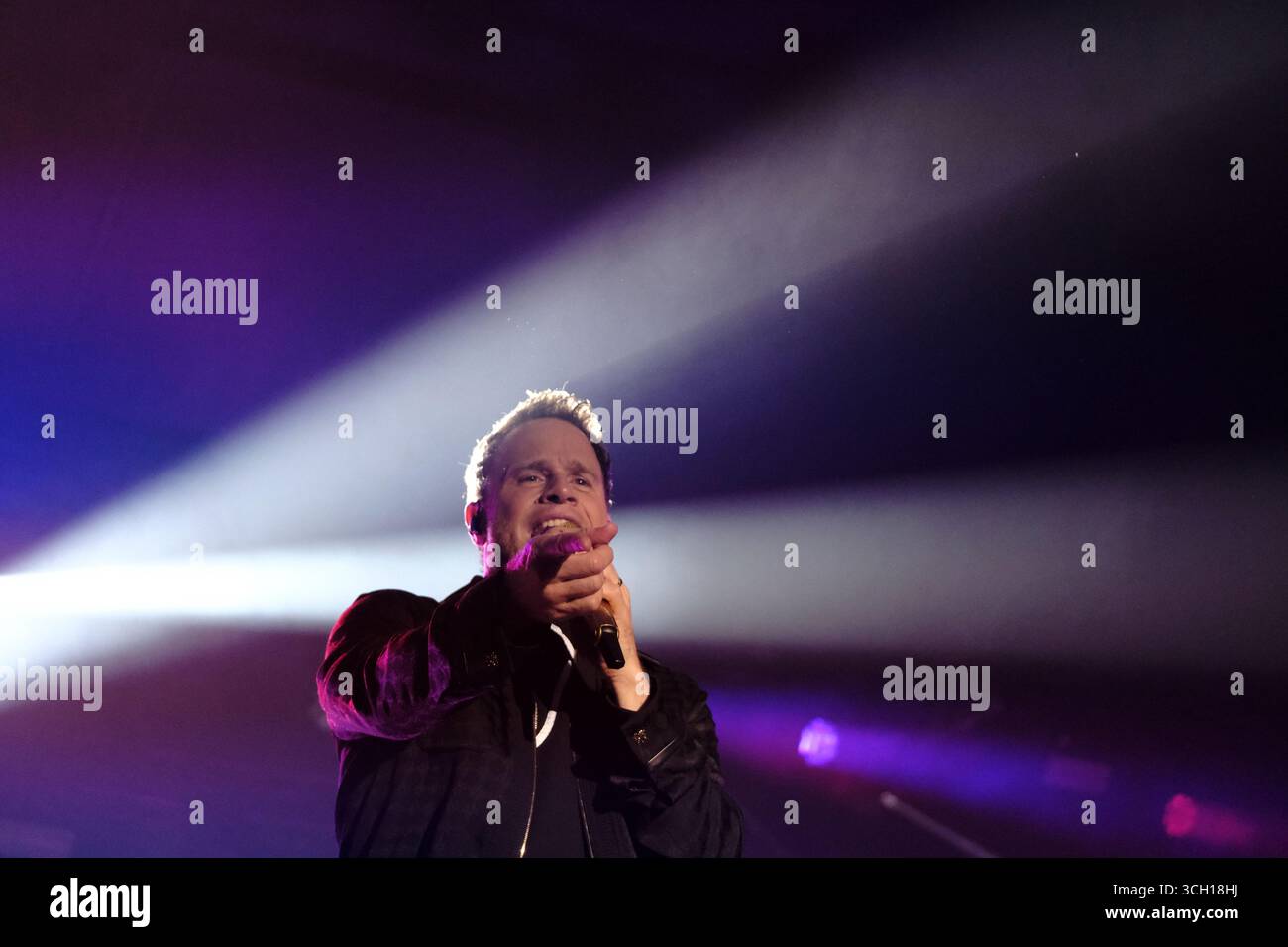 Jedburgh, UK. 30th Aug, 2025. Headliner Olly Murs performs onstage ...