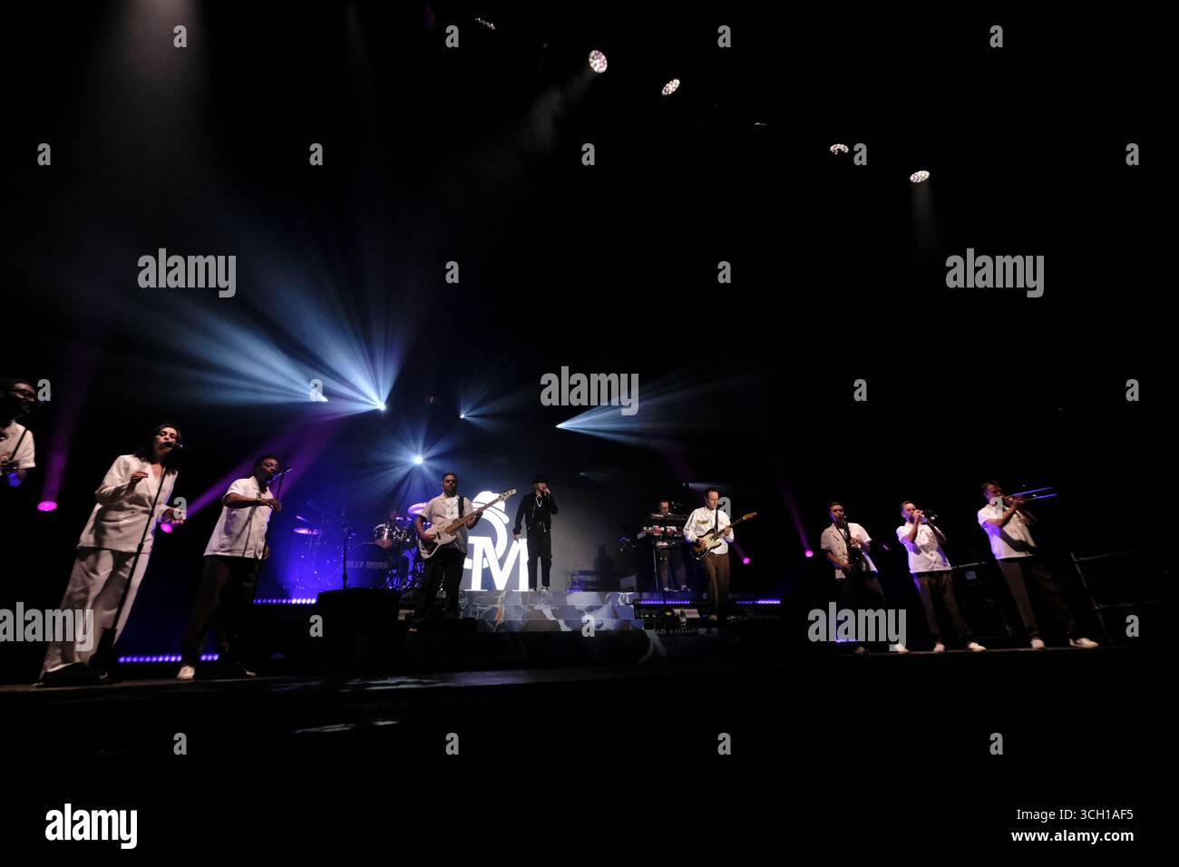 Jedburgh, UK. 30th Aug, 2025. Headliner Olly Murs performs onstage ...