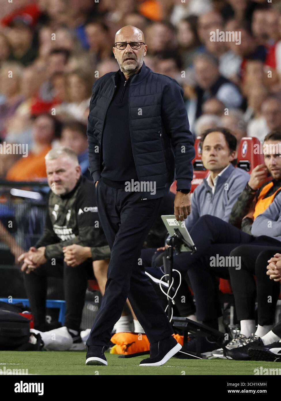 EINDHOVEN - PSV Eindhoven coach Peter Bosz during the Dutch Eredivisie ...