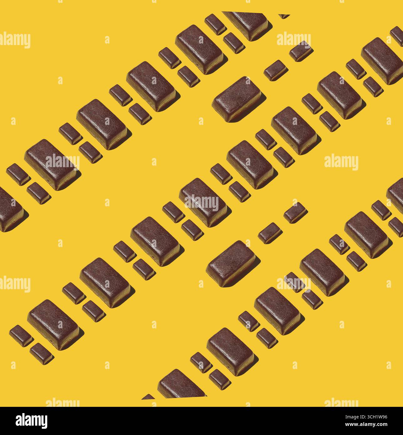 An overhead studio still life showing a diagonal arrangement of ...
