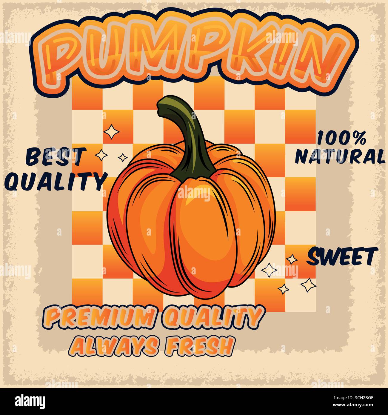 Pumpkin Fruits and comic cartoon with colorful color Stock Vector Image ...