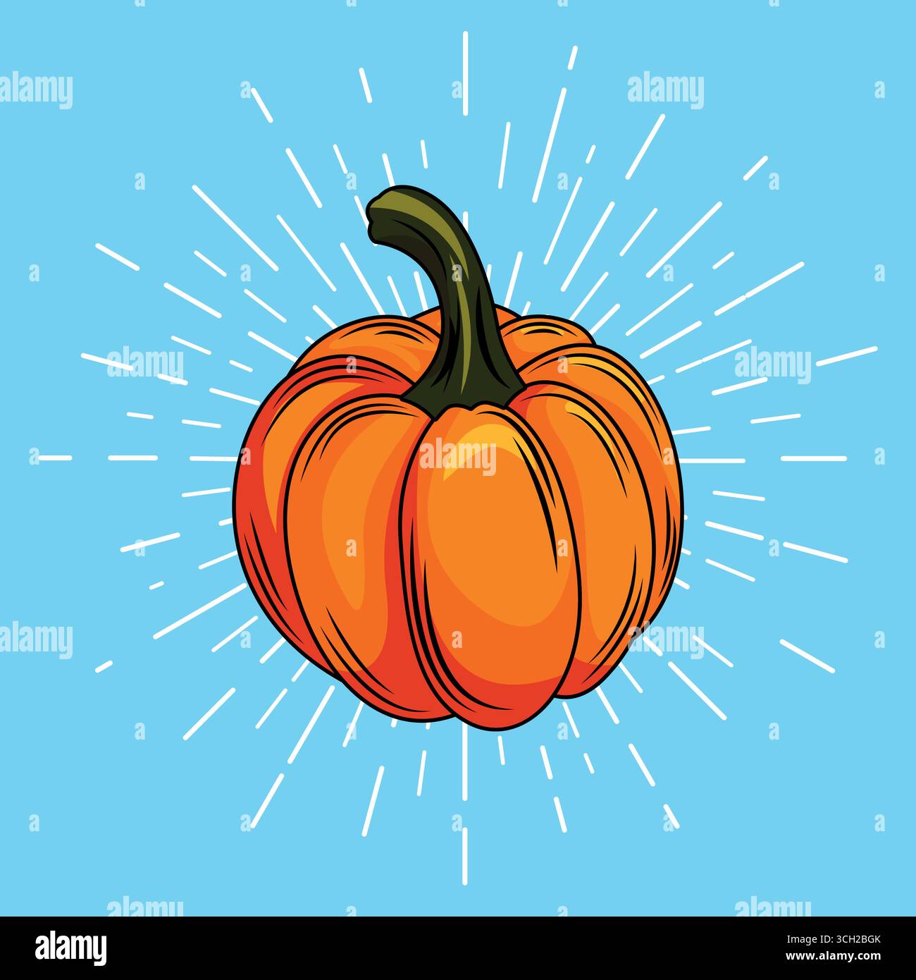 Pumpkin Fruits and comic cartoon with colorful color Stock Vector Image ...
