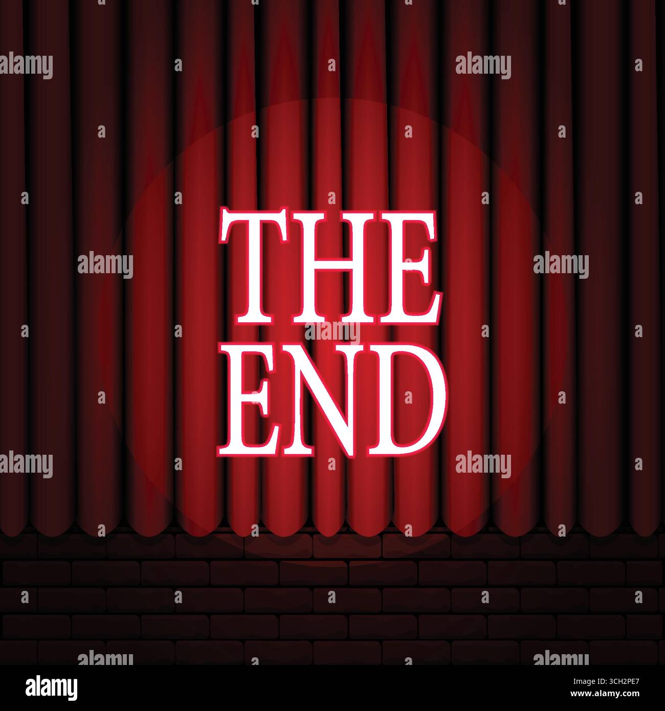 Theater Curtain with Dramatic Spotlight Lighting Stock Vector Image ...