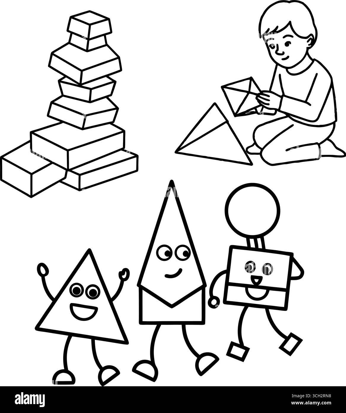 Coloring Book Page for Kids | Fun Printable Activity Sheets Stock ...