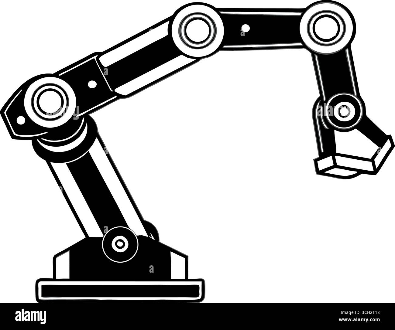 Four robotic arms industrial automation manufacturing technology ...