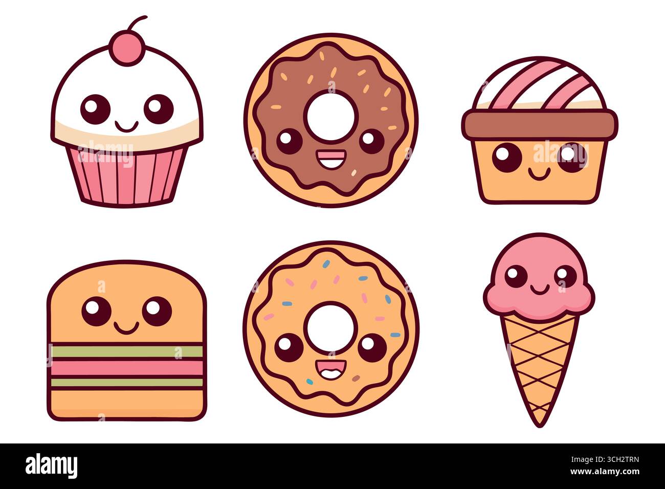 Cute sweet food desserts Cut Out Stock Images & Pictures - Alamy