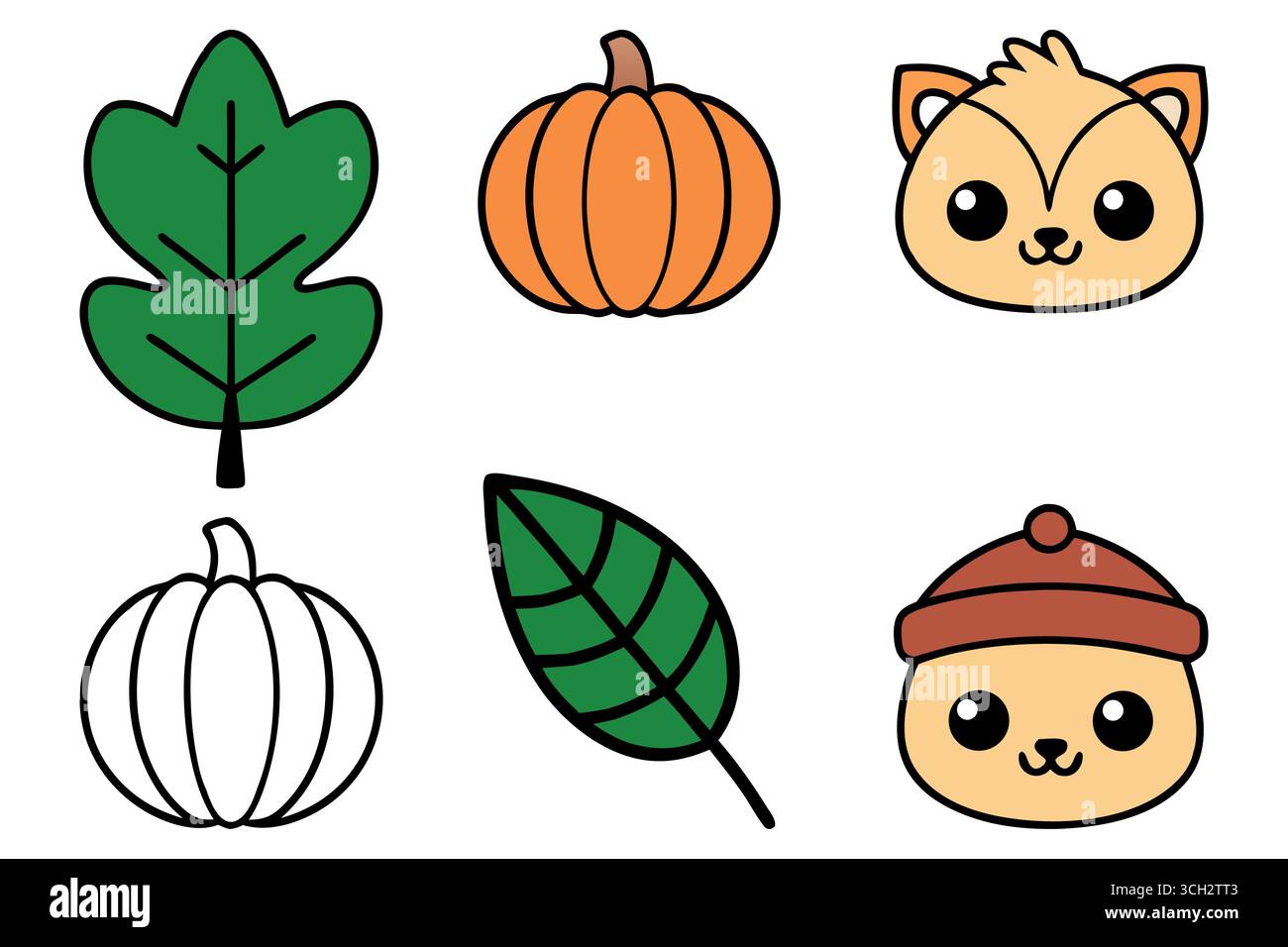Autumn leaves icon harvest Cut Out Stock Images & Pictures - Alamy