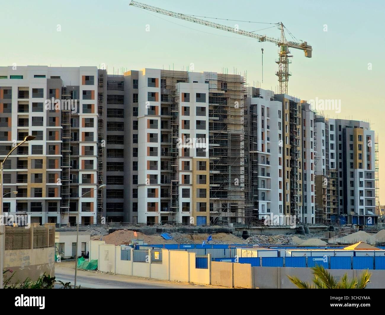 Giza, Egypt, August 22 2025: A construction site of new high rise in ...
