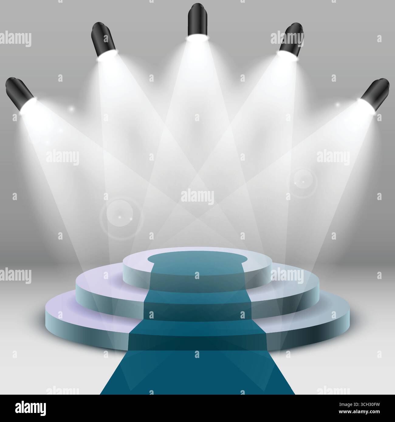 Red carpet round podium Stock Vector Images - Alamy