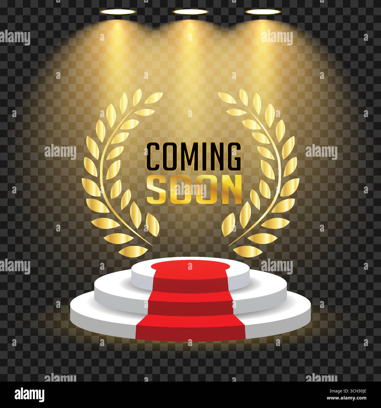 Red carpet round podium Stock Vector Images - Alamy