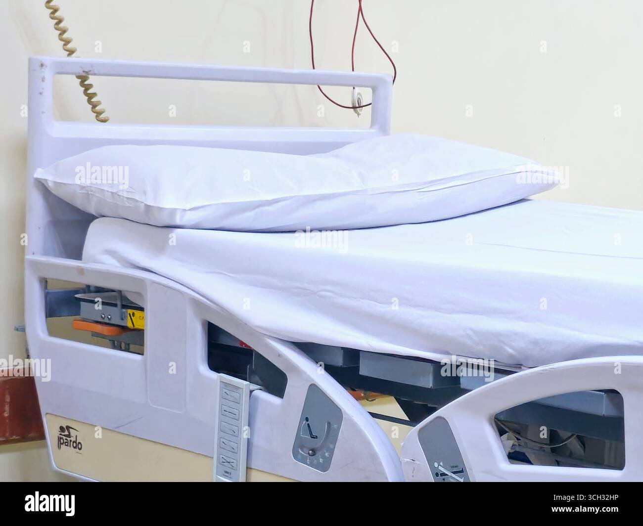 Cairo, Egypt, July 31 2025: Pardo hospital beds, Floor bed with guided ...