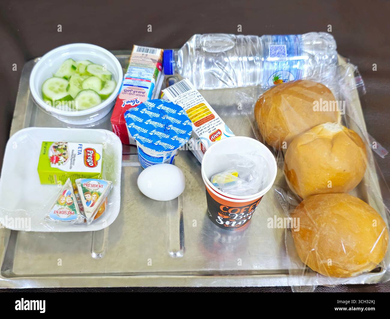 Cairo, Egypt, August 2 2025: A hospital meal for a patient, with a ...