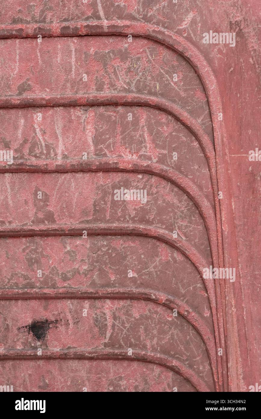Macro Photography of old stacked red plastic chair showing repeated ...