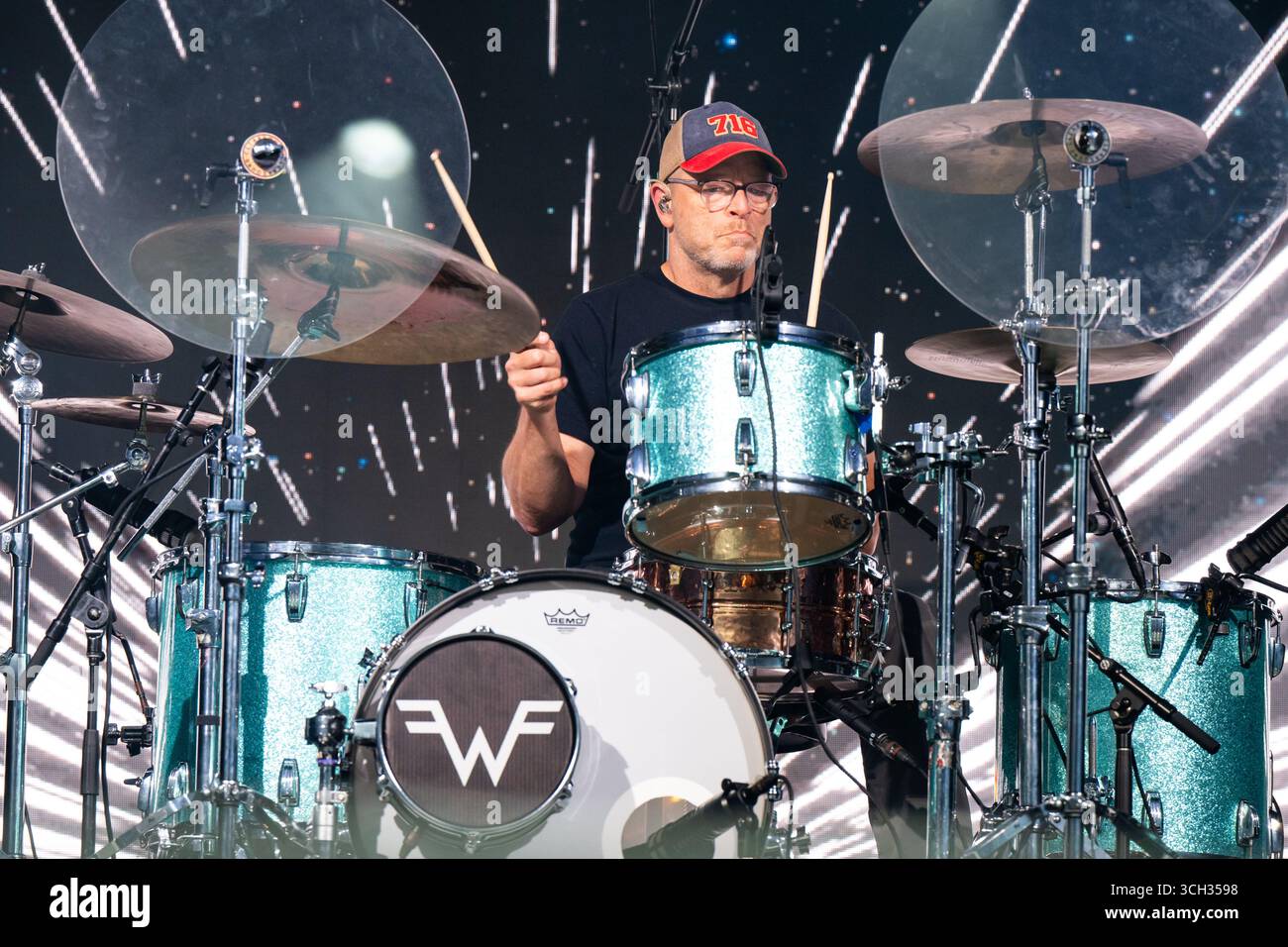 Seattle, USA. 30 Aug, 2025. Weezer performing at the Fountain stage ...