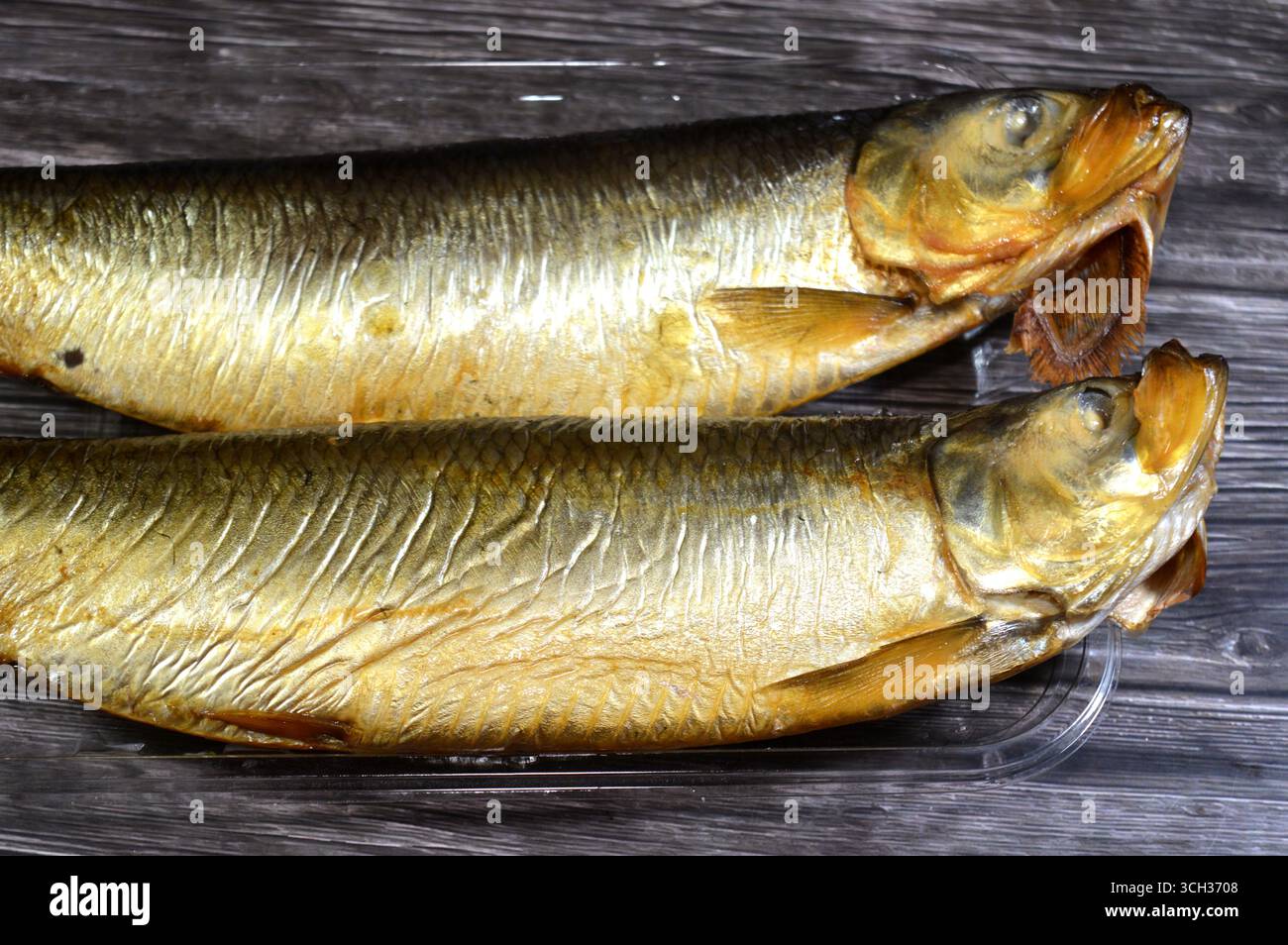 Smoked salty Herring forage fishes, salt-cured and smoked, also known ...