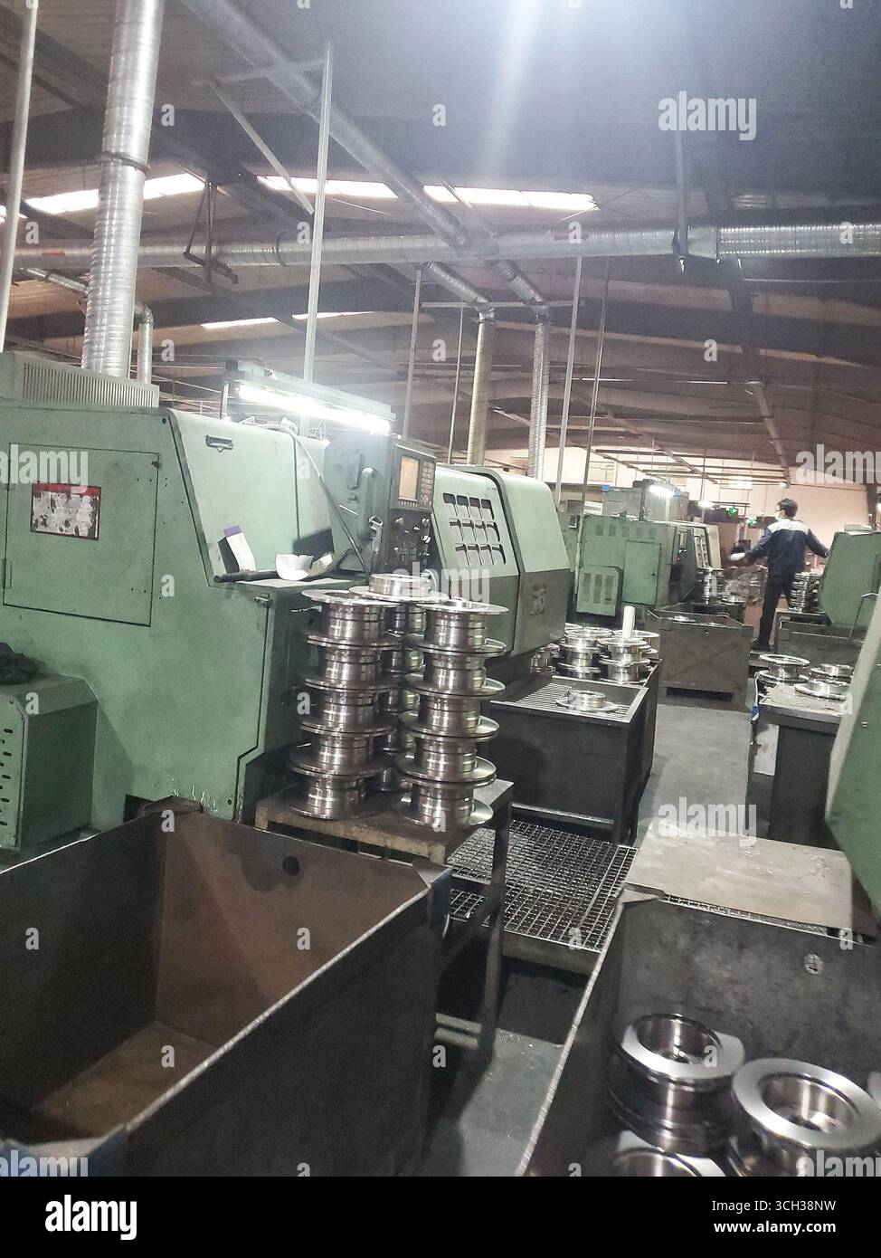 Brake Disc Factory, Shandong, China - CNC Lathe Production Line Stock ...