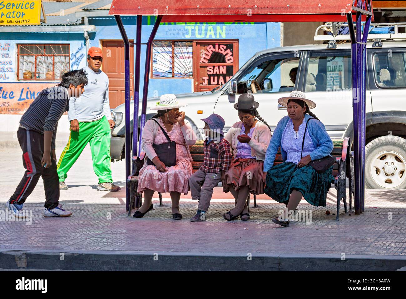 People in a Village at the Salar de Uyuni Stock Photo - Alamy