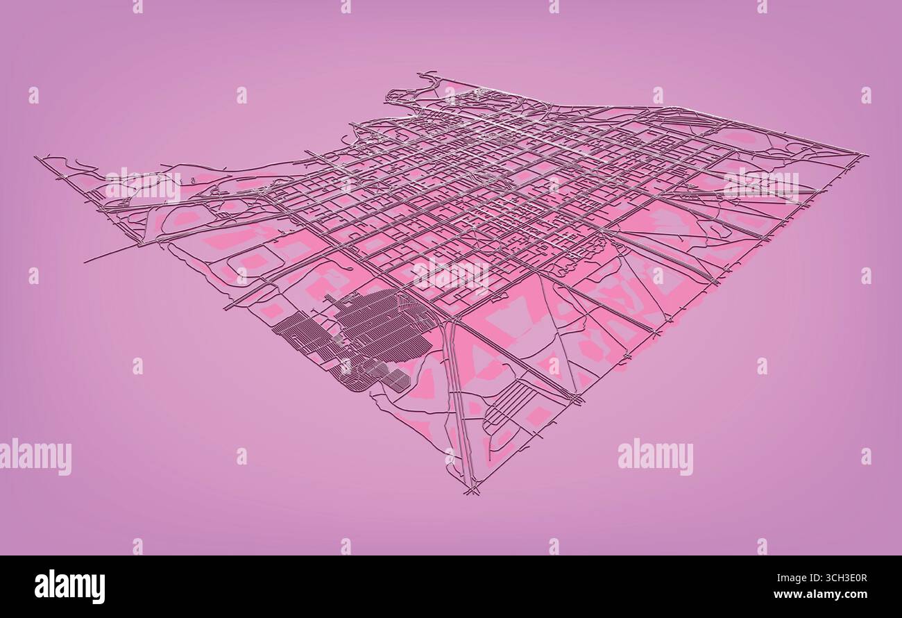 Adelaide City in South Australia,Australia street road map,vector ...