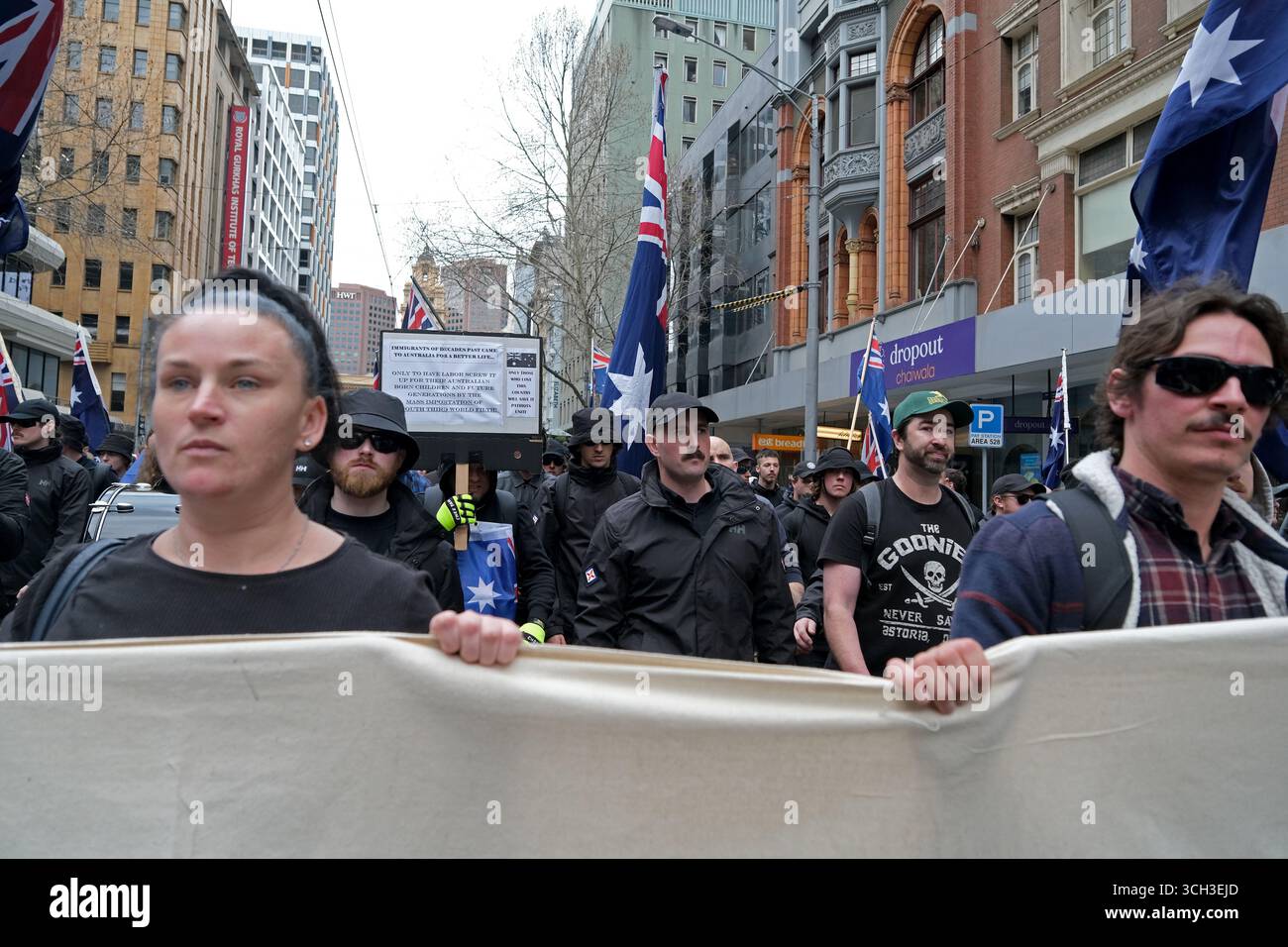 Thomas Sewell (man with a moustache in the centre-front), leads the Neo ...