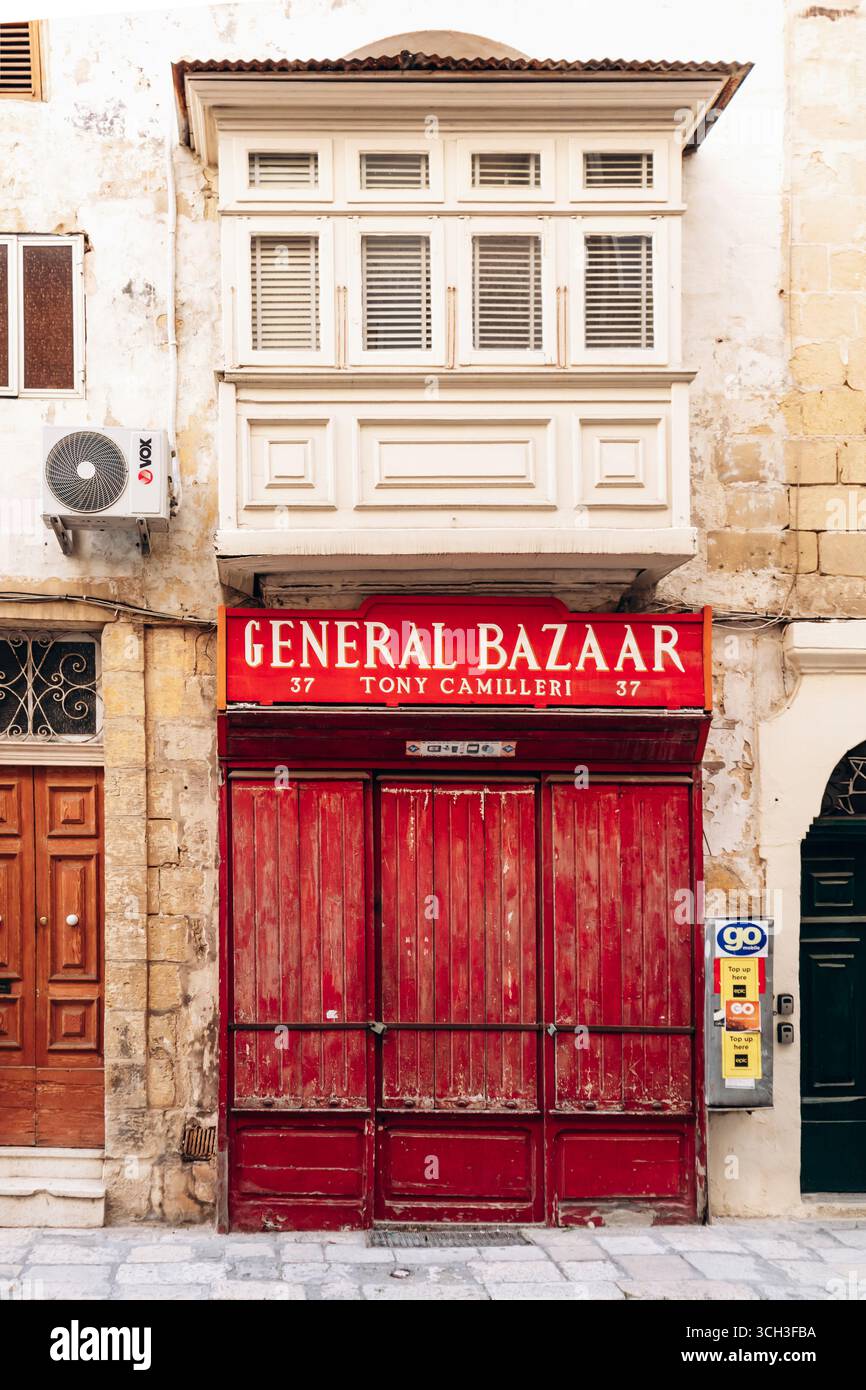 Floriana, Malta - April 10, 2025: Closed storefront of General Bazaar ...