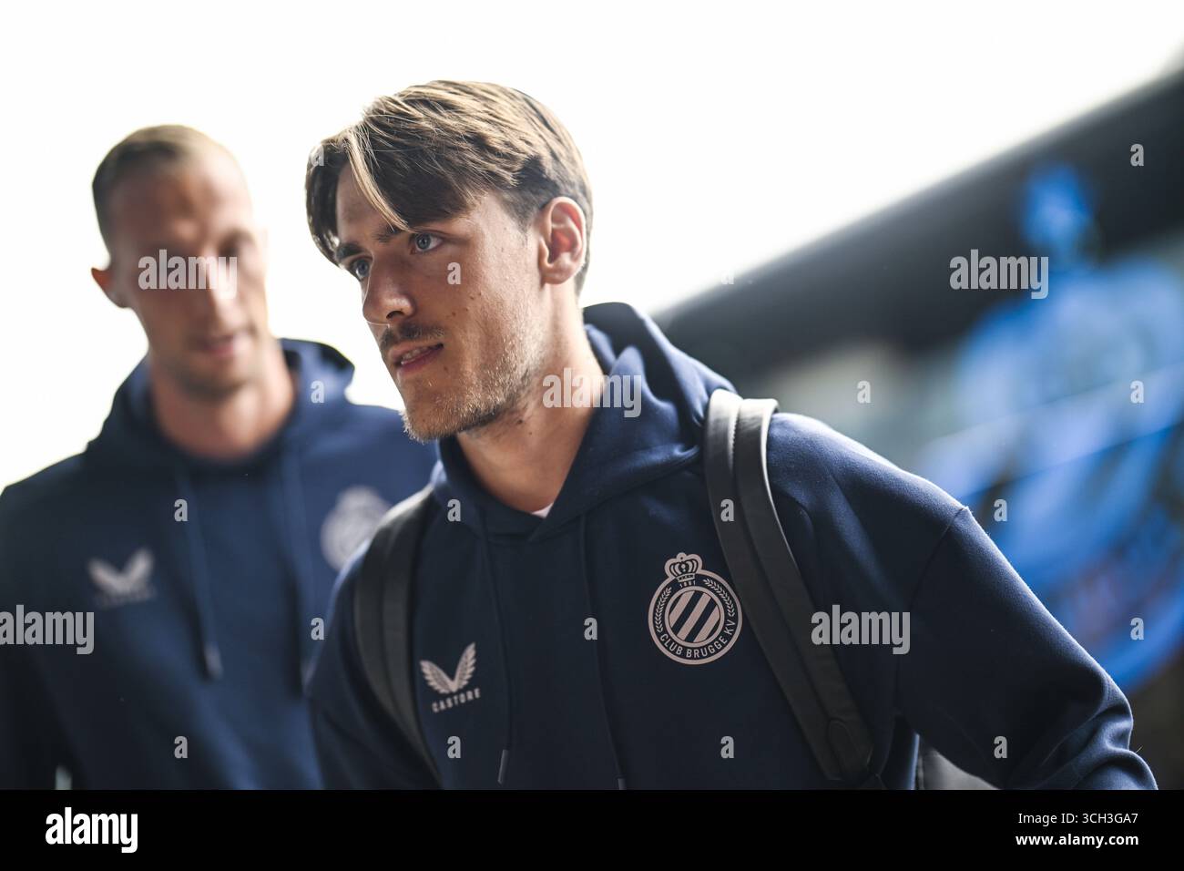 Club's Lynnt Audoor arrives at a soccer match between KAA Gent and CLub ...