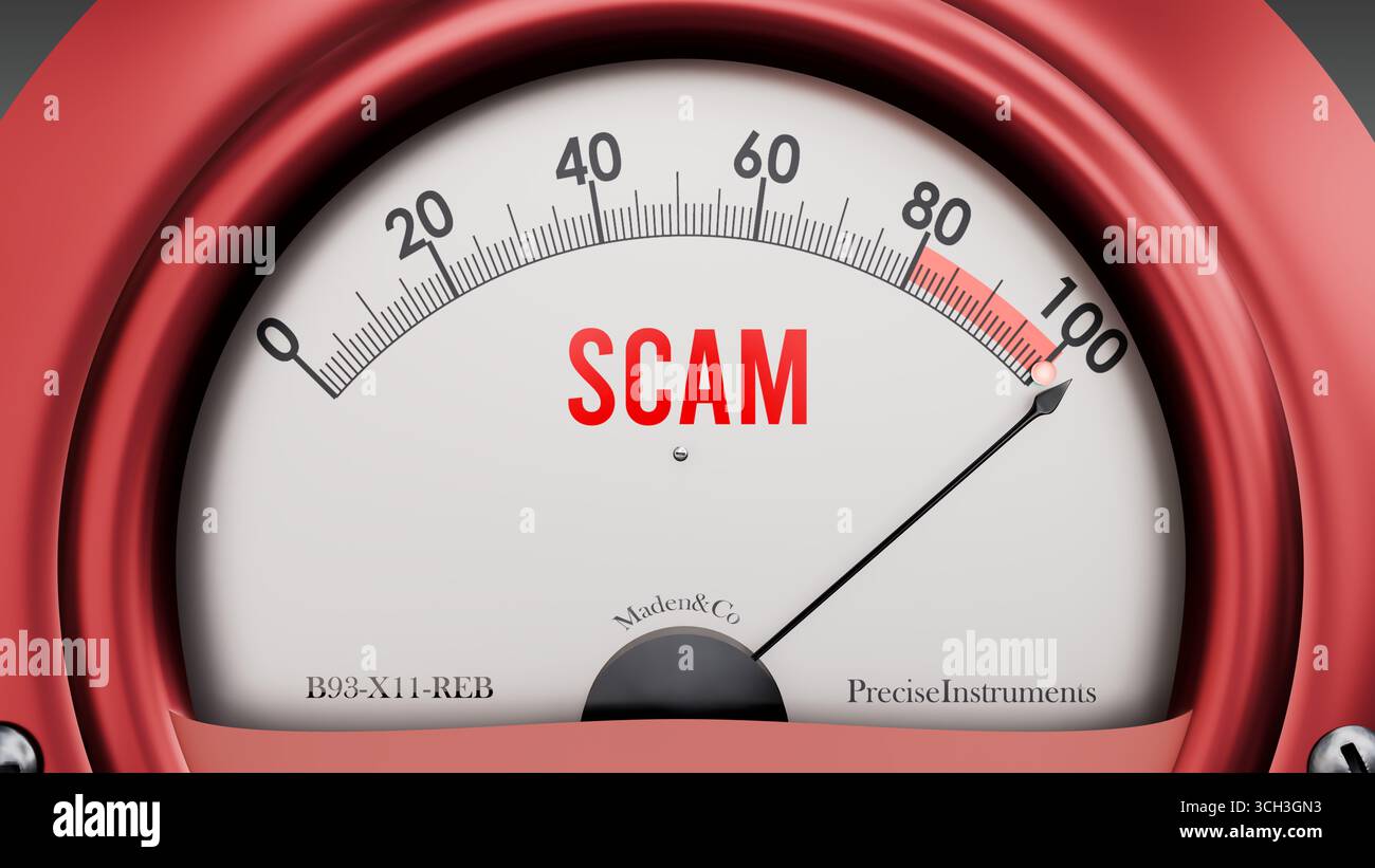 Scam that is hitting a full scale, rising values, showing a very high ...