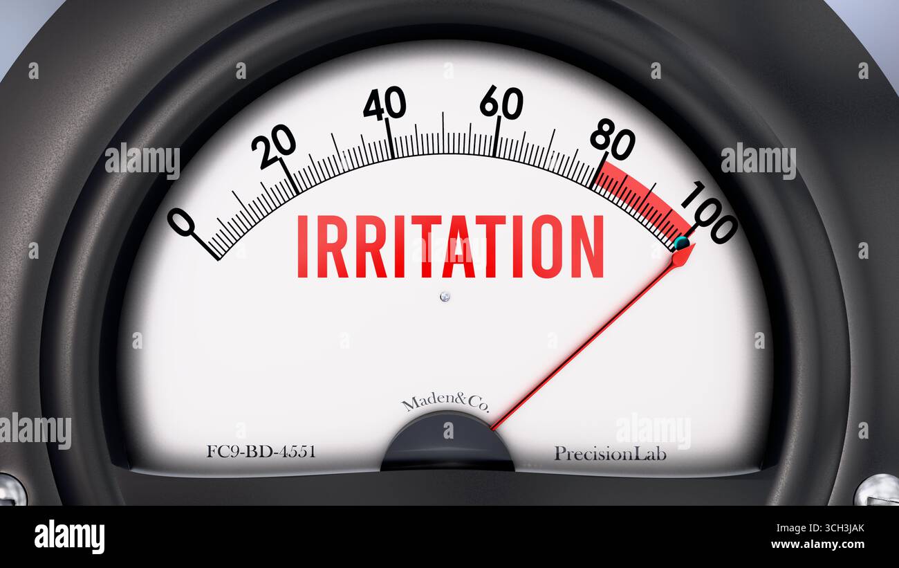 Irritation that is hitting a full scale hi-res stock photography and ...