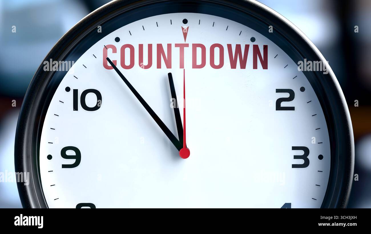 Approaching in the near future countdown almost here hi-res stock ...
