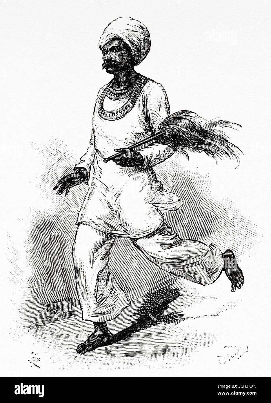 Indian servant, India. South Asia. Eight days in India, 1876 by Emile ...