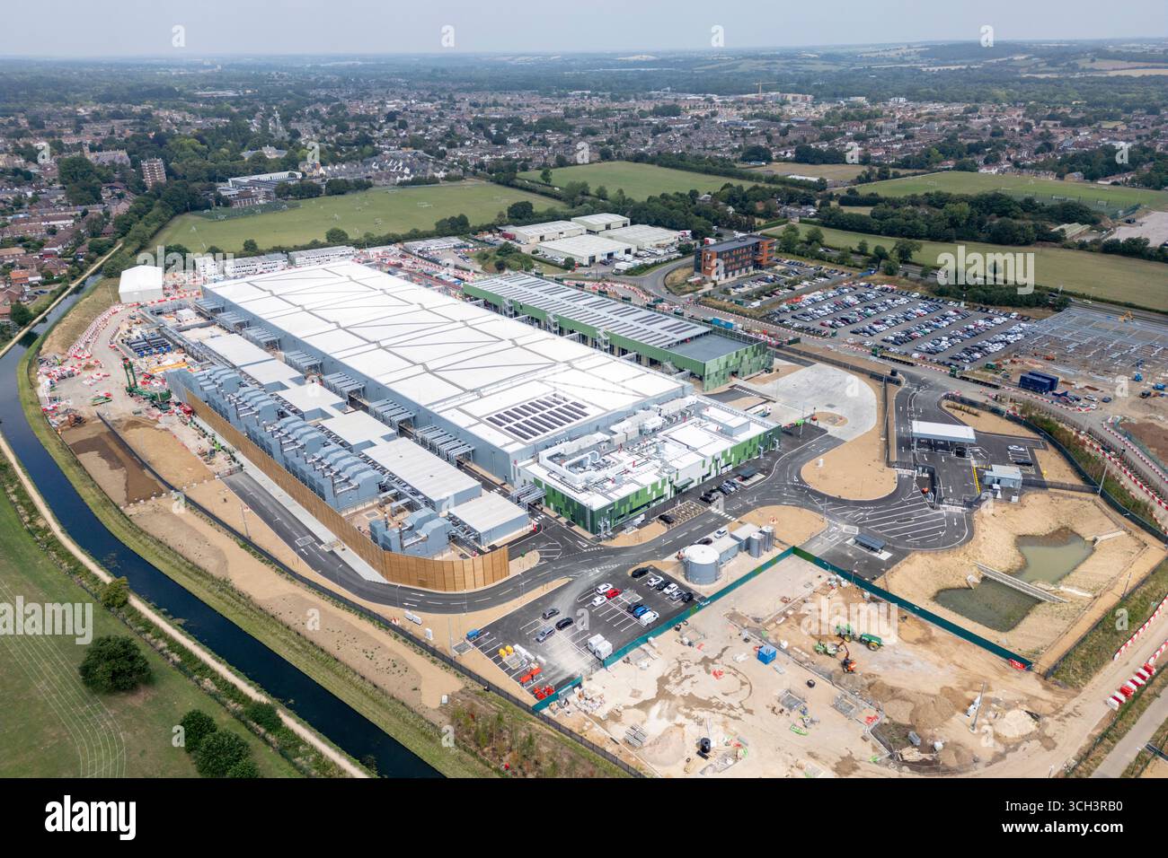 Aerial view of the new Google data centre under construction (July 2025 ...