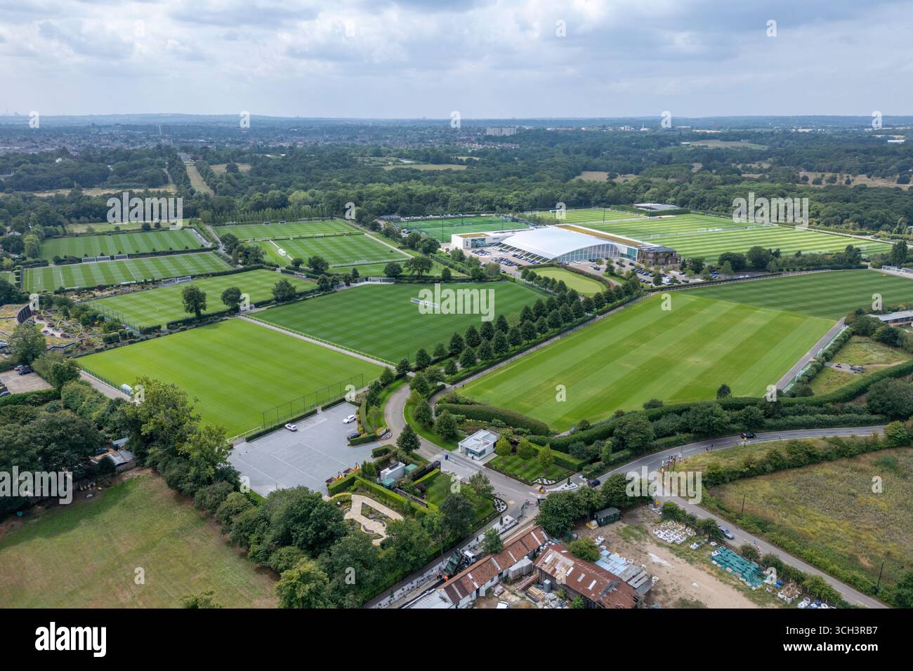 Aerial view of Tottenham Hotspur Football Club Training Ground, Hotspur ...