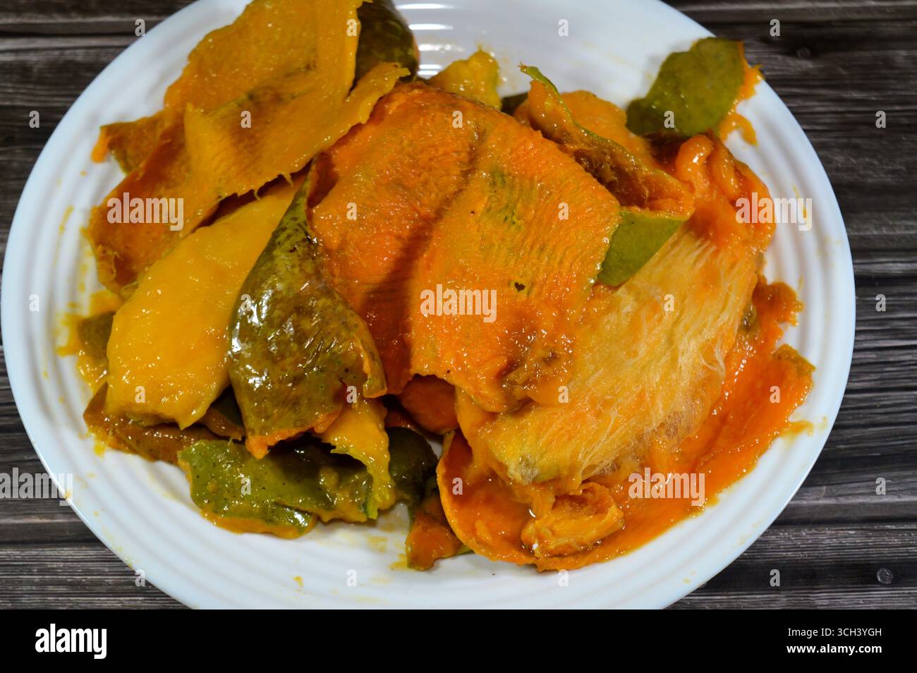 remnants, remains, seeds and waste of mango fruit after consumed ...