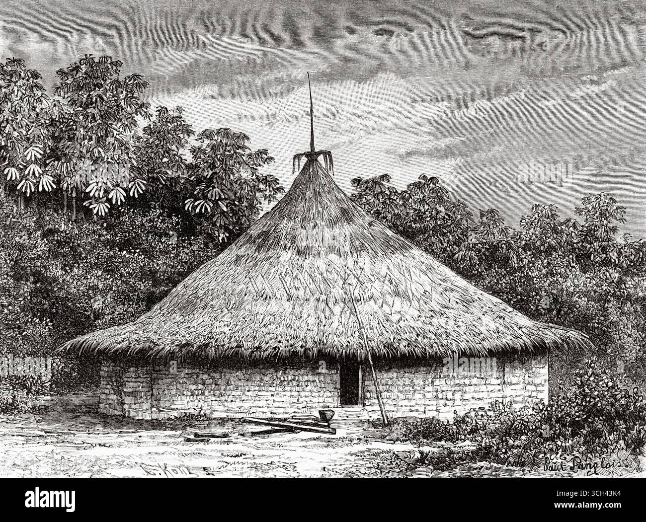 Traditional Churuata dwelling of Yekuana people. South American ...
