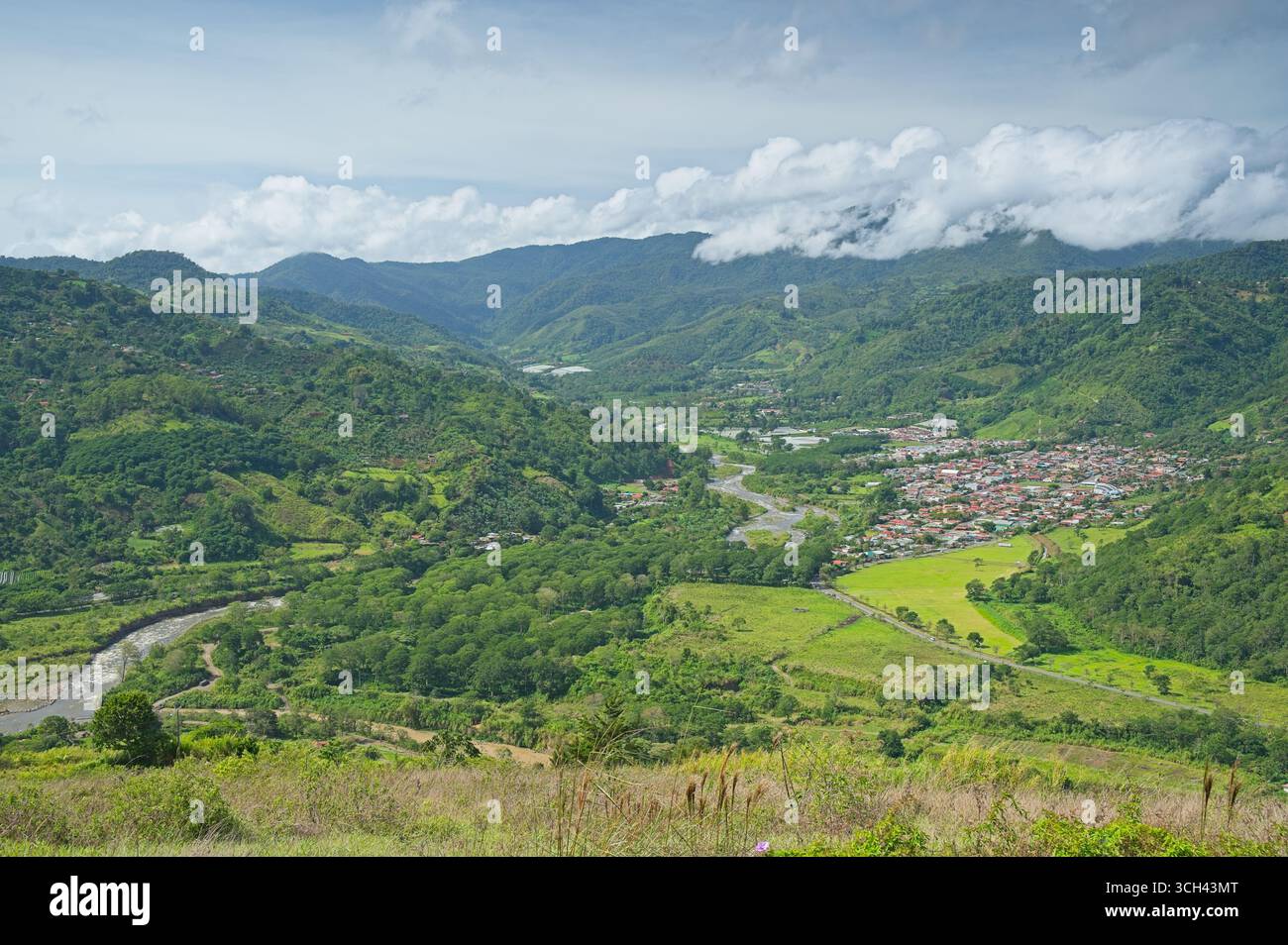 view over the Orosi valley and the town Orosi in Costa Rica Stock Photo ...