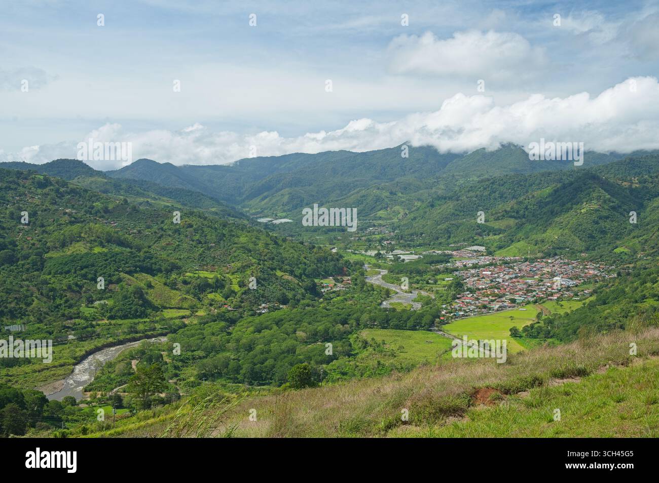 view over the Orosi valley and the town Orosi in Costa Rica Stock Photo ...