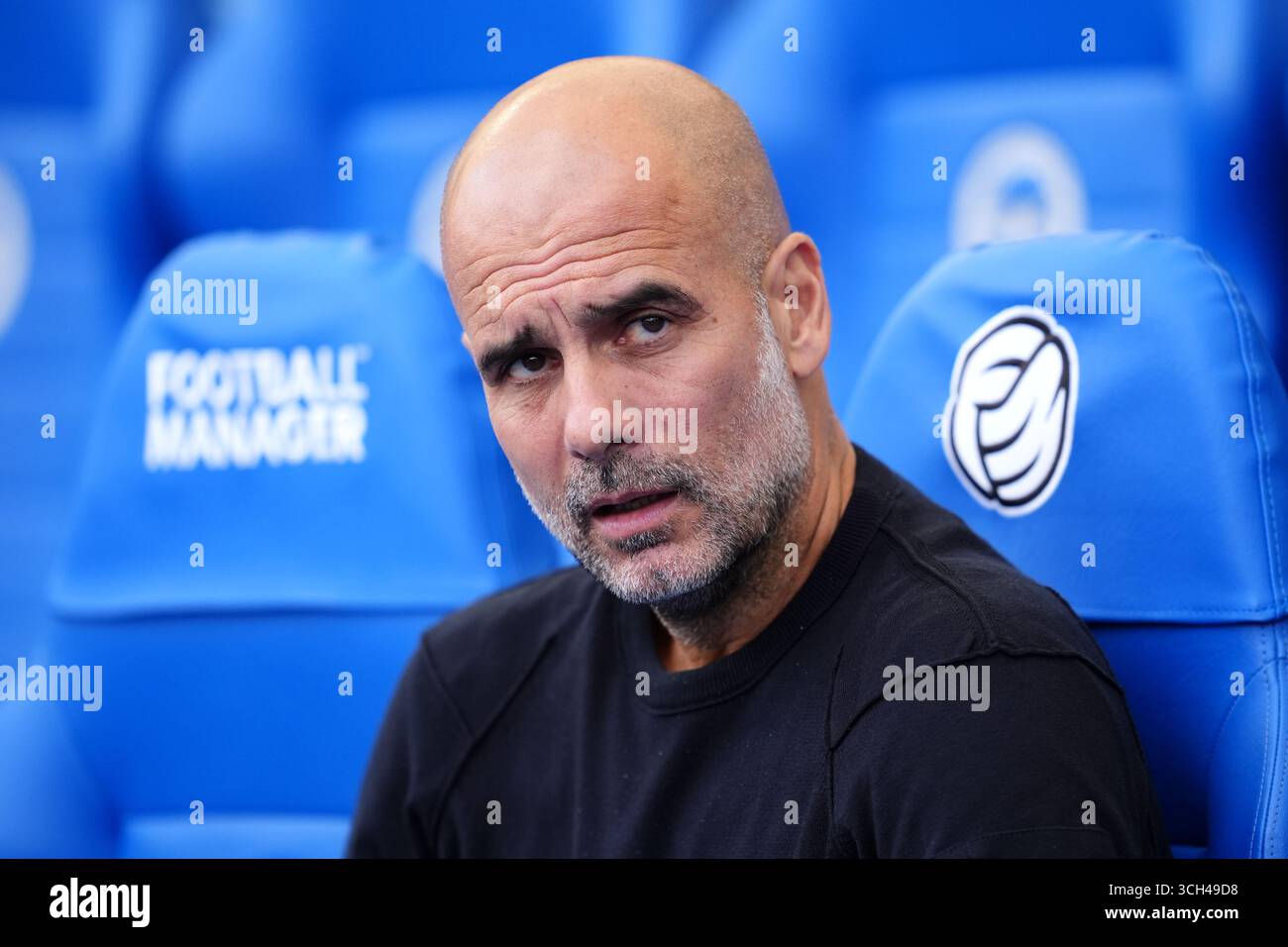 Manchester City manager Pep Guardiola before the Premier League match ...