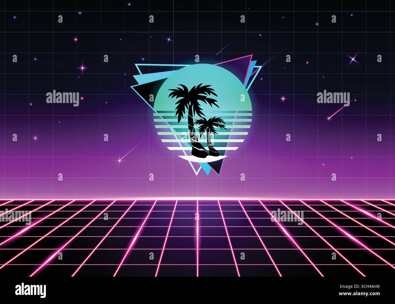 Purple neon retro Stock Vector Images - Alamy