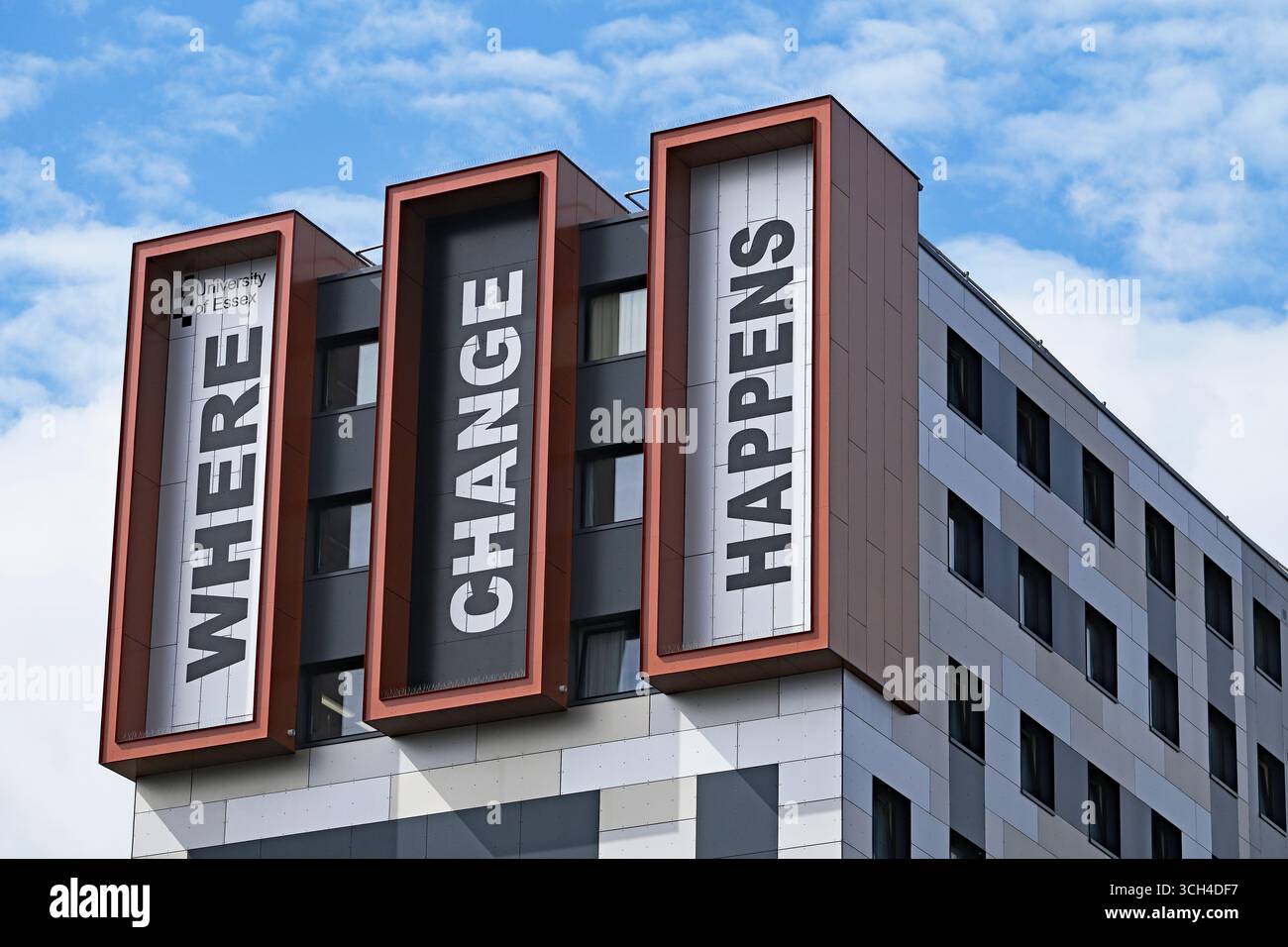 30 Aug 2025. University of Essex building - Where Change Happens - at ...