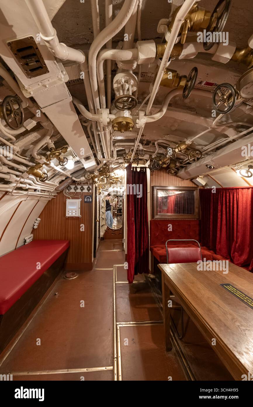 Wardroom in EML Lembit Kalev-class submarine interior in Seaplane ...