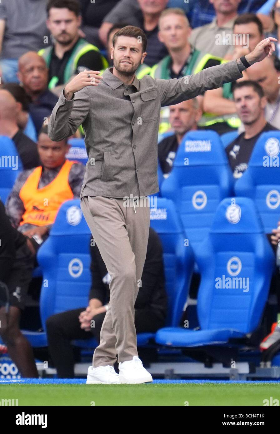 Brighton and Hove Albion manager Fabian Hurzeler during the Premier ...