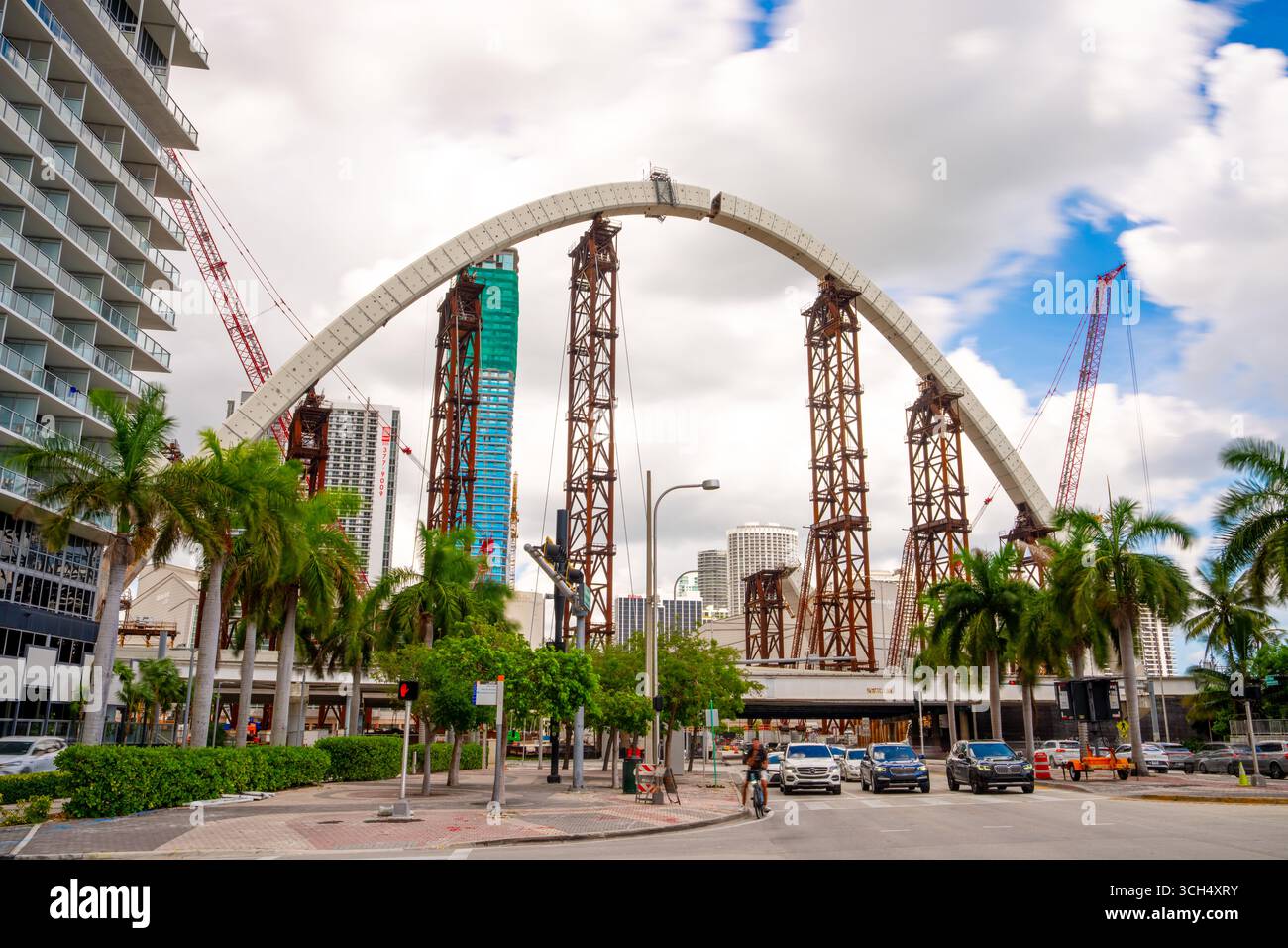 Miami, FL, USA - August 30, 2025: Downtown Miami view on Biscayne Blvd ...