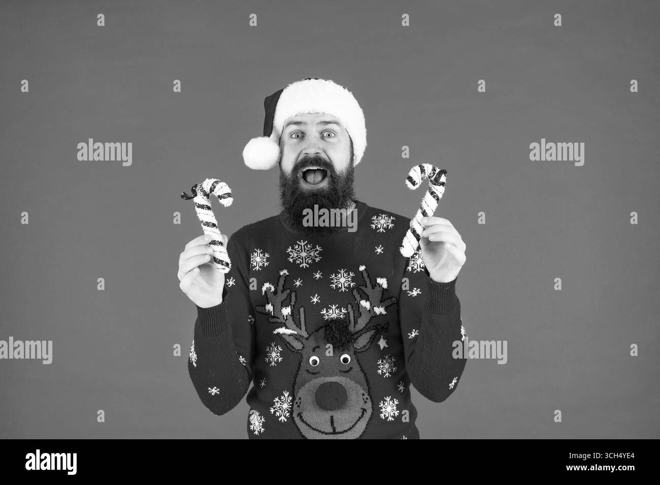 Hipster santa claus christmas Black and White Stock Photos & Images - Alamy