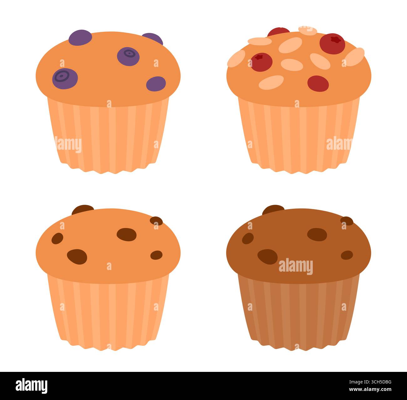 Sweet muffin in brown Stock Vector Images - Alamy