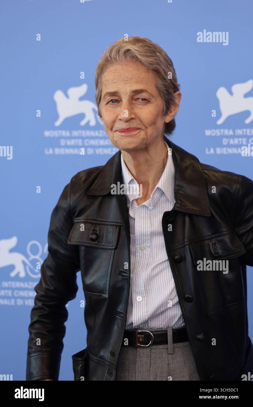 Venice, Italy, 31st August, 2025. Charlotte Rampling at the photo call ...
