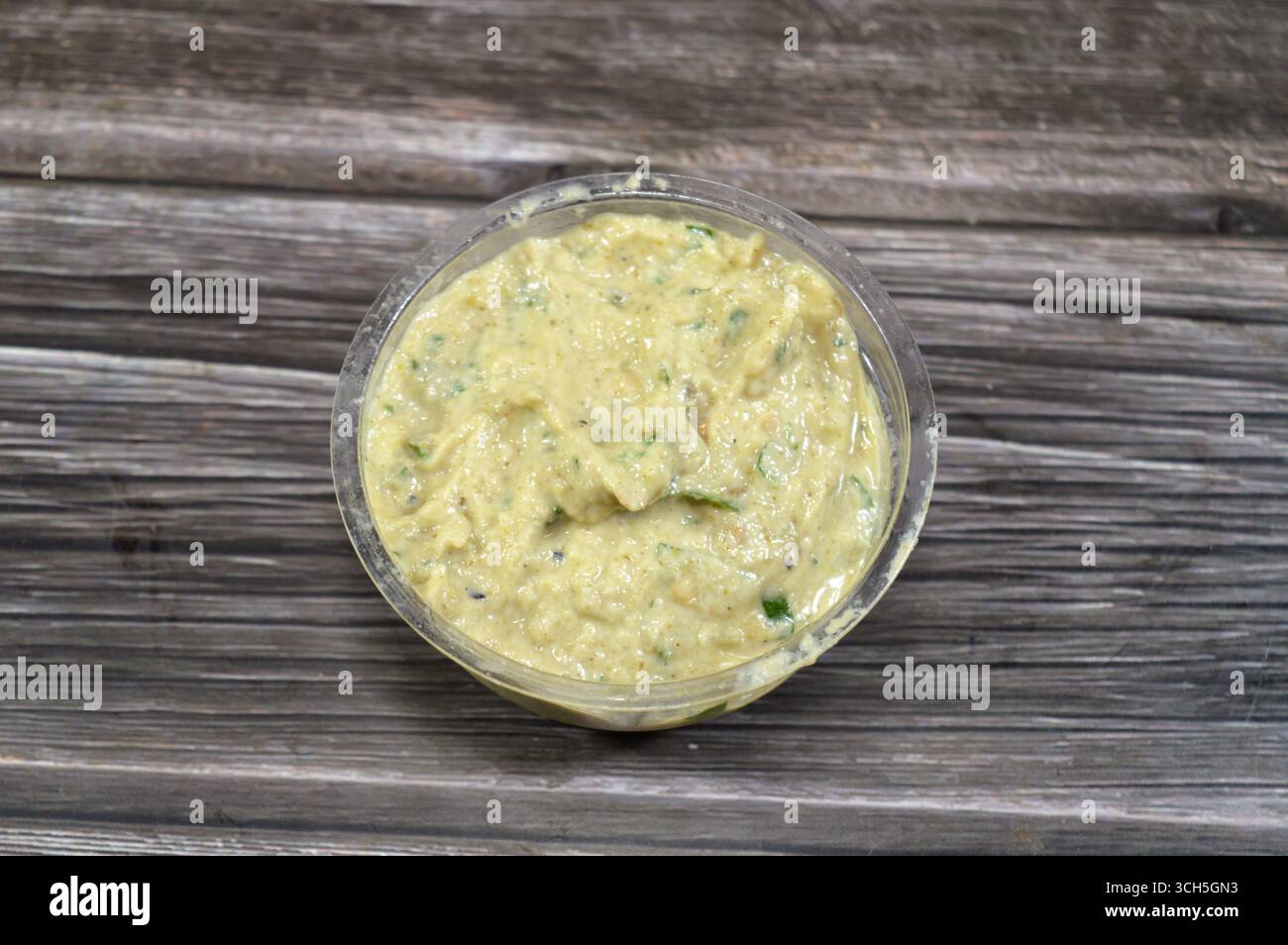 traditional Egyptian Baba Ghanoush which is grilled roasted eggplant ...