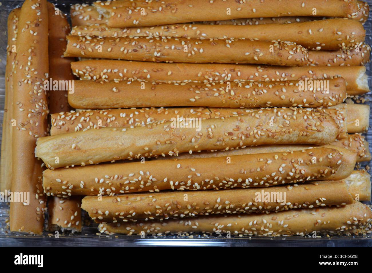 Breadsticks, also known as grissini, grissino or dipping sticks, pencil ...