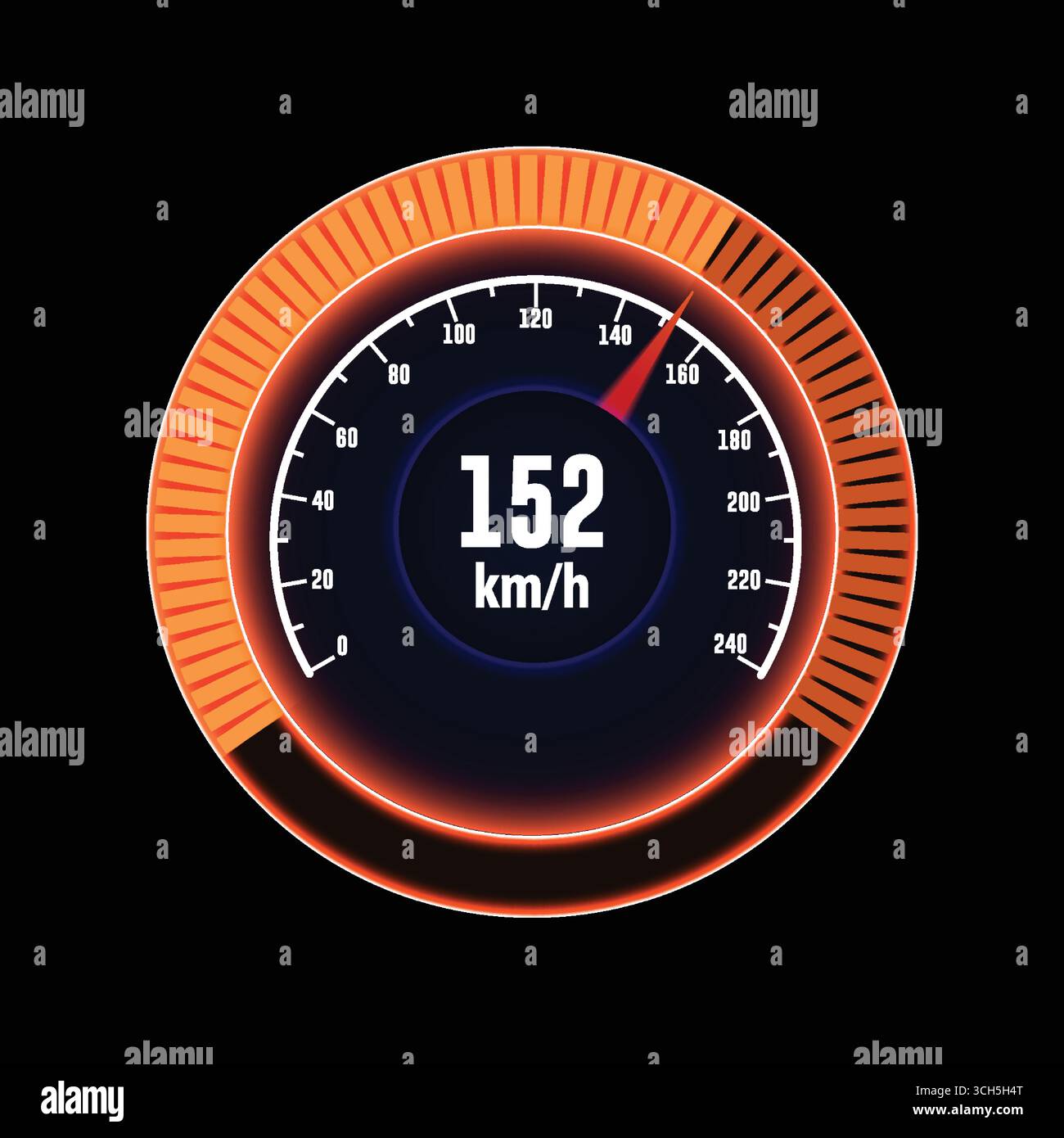 Neon speedometer odometer speed hi-res stock photography and images - Alamy